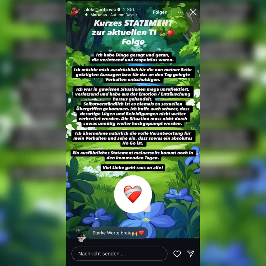 „Temptation Island VIP“-Skandal: Aleks Petrovic mit erstem Statement!