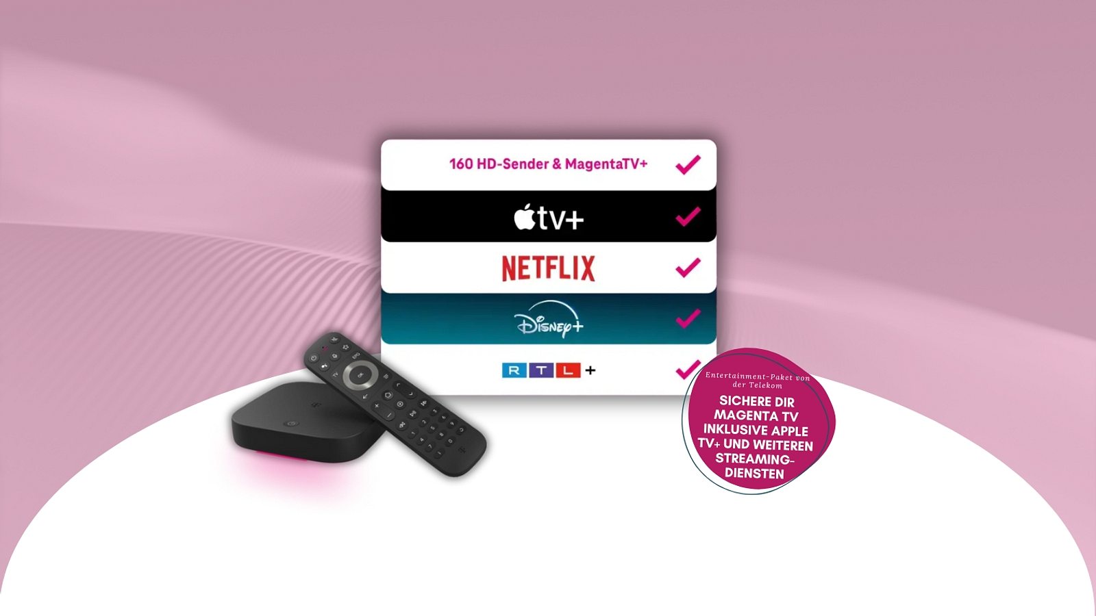 Apple TV+ umsonst streamen? Zusammen mit Netflix, Disney+ und RTL+ im MagentaTV MegaStream